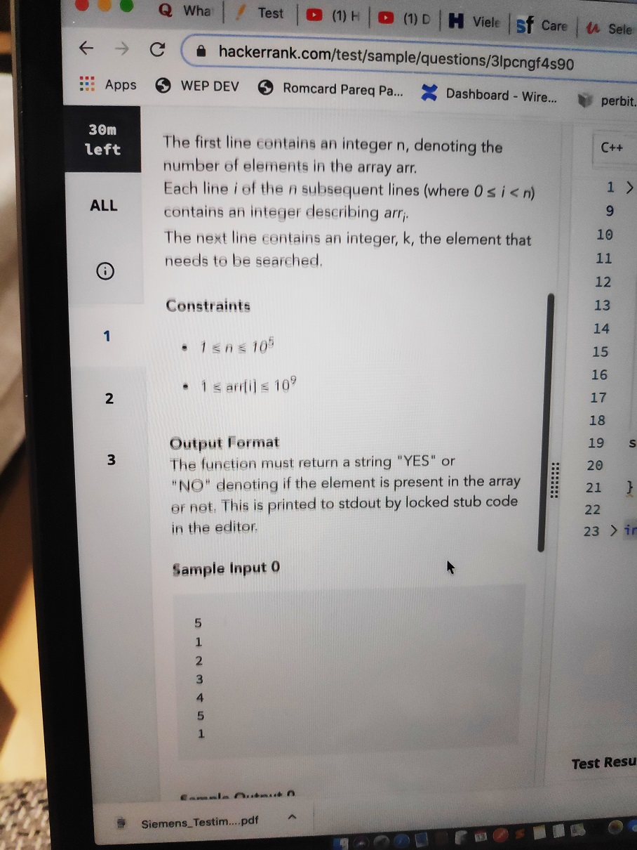 Solved Wha Test (1) H (1) D Viele sf Care u Sele 6 с | Chegg.com