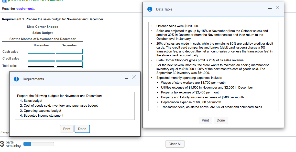 Solved Read the requirements. Data Table Requirement 1. | Chegg.com