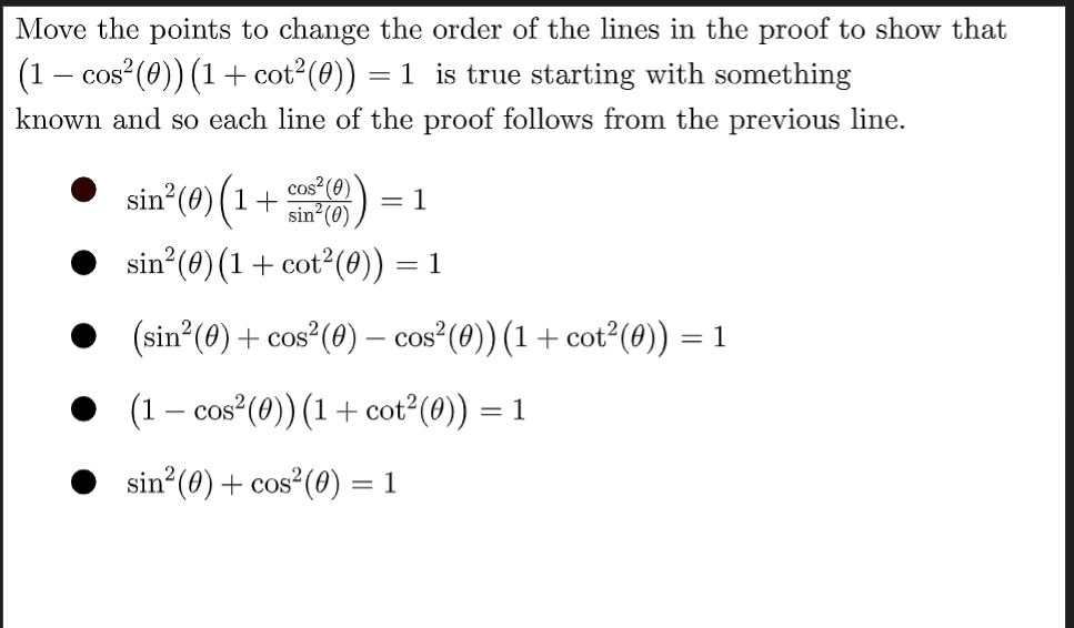 Solved Move the points to change the order of the lines in | Chegg.com