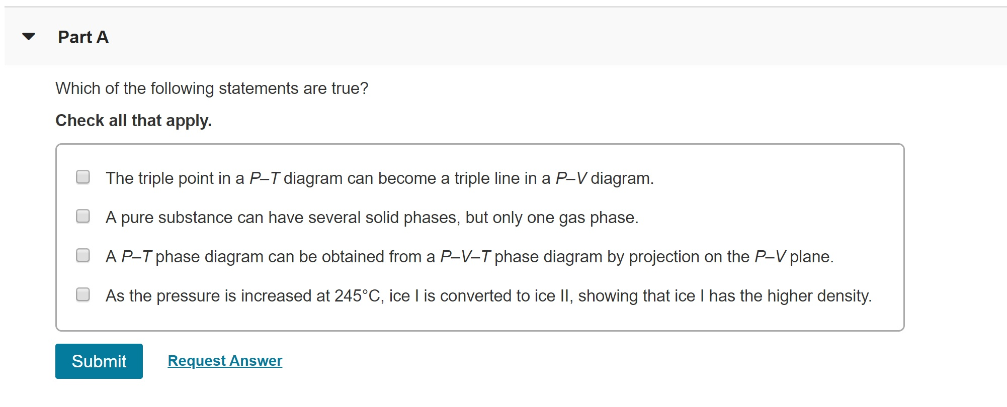 Solved Part A Which of the following statements are true? | Chegg.com