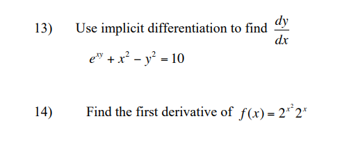 Solved Use implicit differentiation to find | Chegg.com