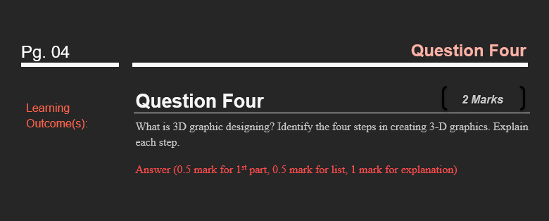 Solved Pg. 04 Question Four Learning Outcome(s): Question | Chegg.com