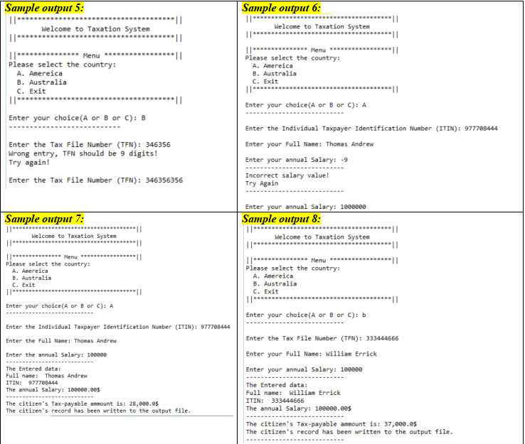 USE PYTHON The tax rate is the tax imposed by the | Chegg.com