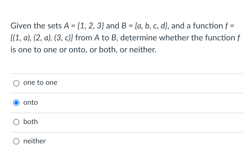 Solved Given the sets A = {1, 2, 3} and B = {a, b, c, d), | Chegg.com