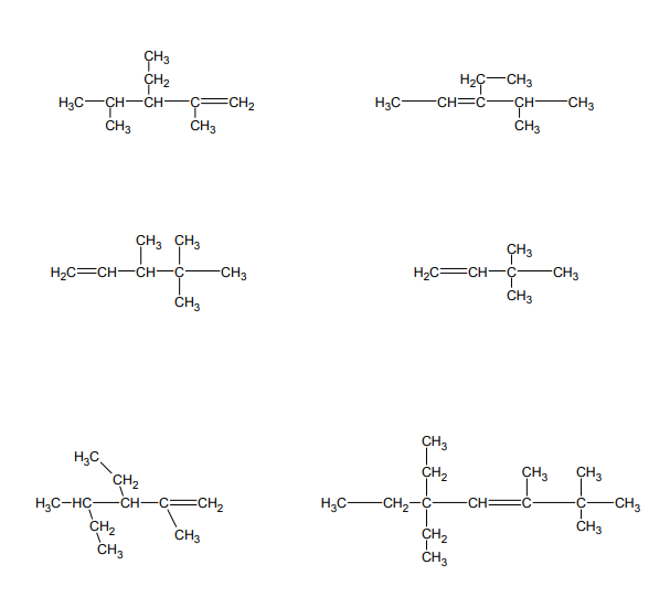 Solved CH3 CH2 H3C—CH-CH CH3 H3C Hzç-CHE -CH=C CH3 C=CH2 CH3 | Chegg.com