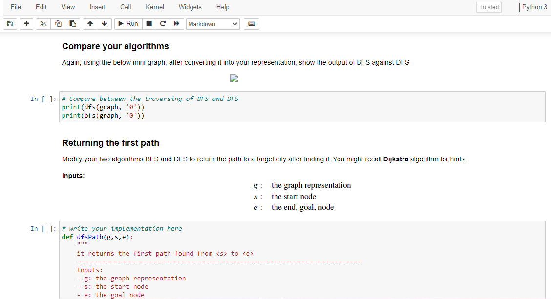 File Edit View Insert Cell Kernel Widgets Help | Chegg.com