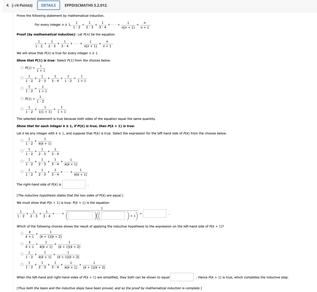 Solved 4. [-14 Points] DETAILS EPPDISCMATH5 5.2.012. Prove | Chegg.com