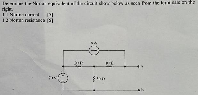 Solved Determine the Norton equivalent of the circuit show | Chegg.com
