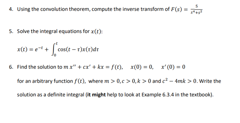 Solved 4. Using the convolution theorem, compute the inverse | Chegg.com