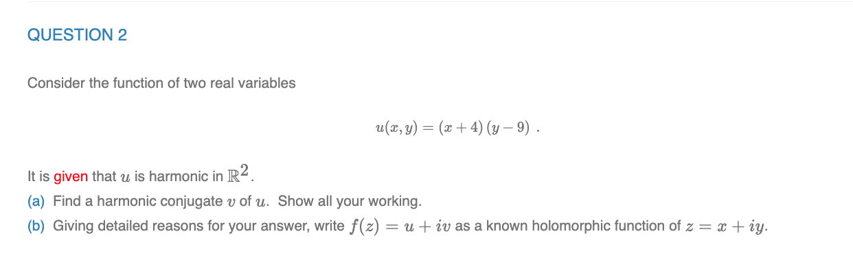 Solved Consider the function of two real variables | Chegg.com