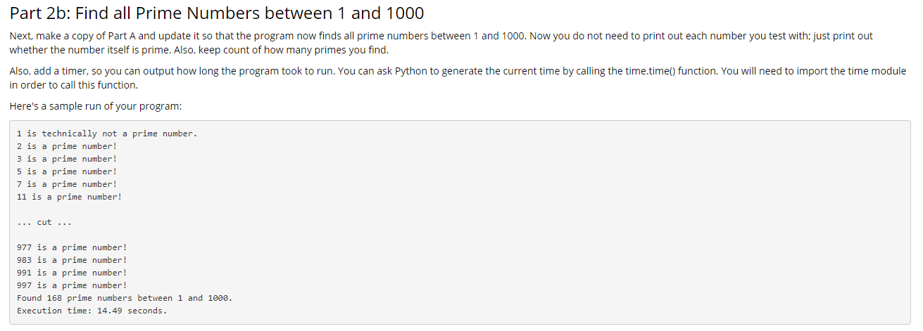 Solved Part 2: Prime Numbers Note: There are four parts to | Chegg.com