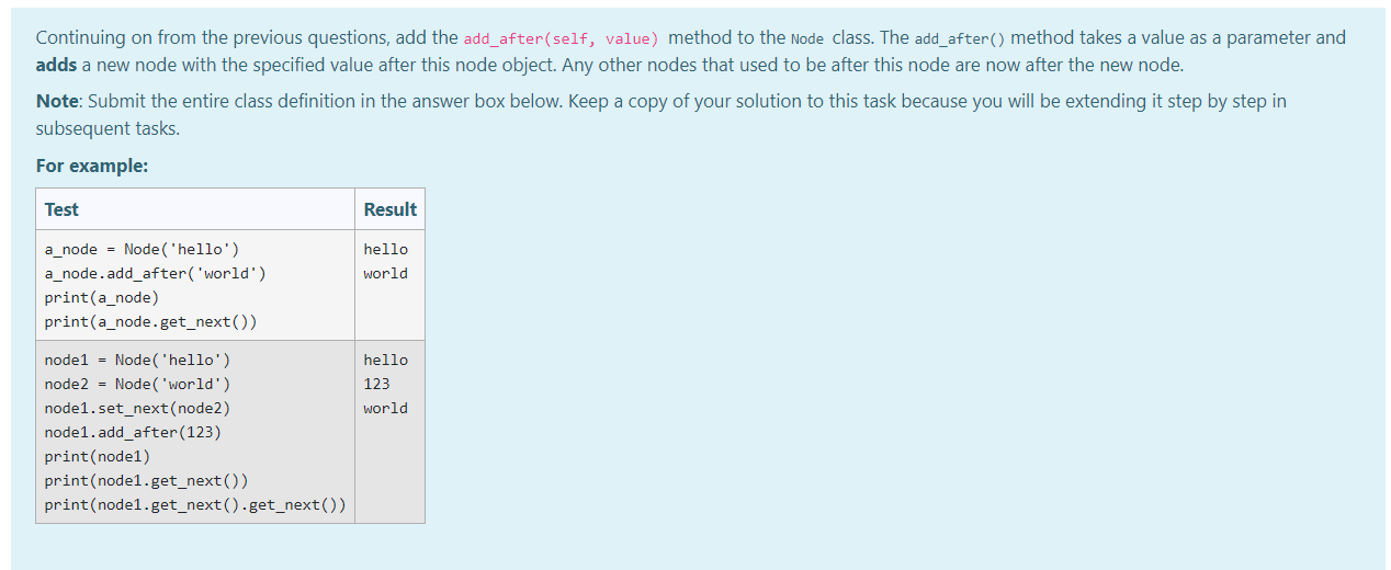 Solved . Define a class named Node which is used to | Chegg.com