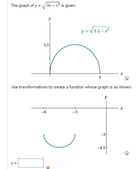 Solved The Graph Of Y3x X22 ﻿is Givenuse Transformations 