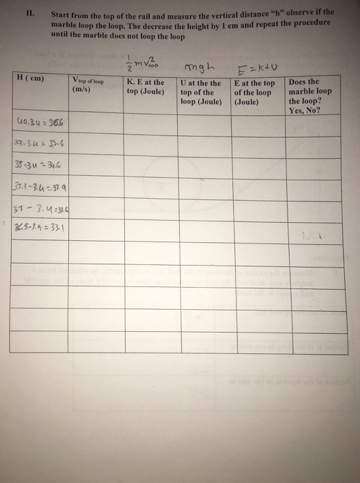 Solved: Loop The Loop Experiment Introduction: A Ball Of M... | Chegg.com
