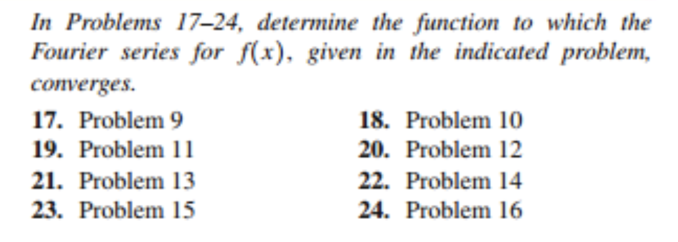 In Problems 17-24, determine the function to which | Chegg.com