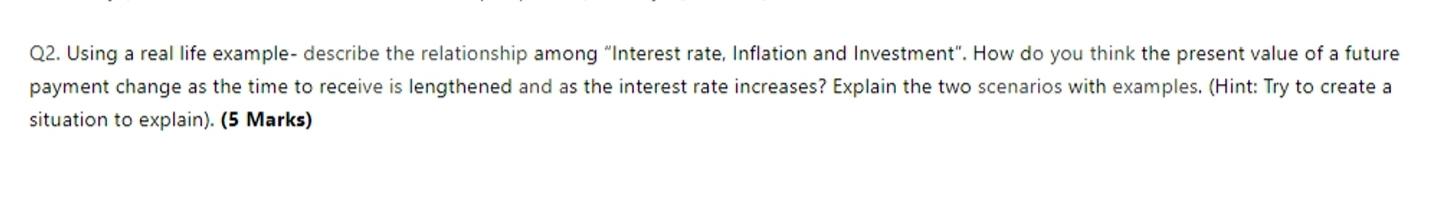 Solved Q2. Using a real life example- describe the | Chegg.com