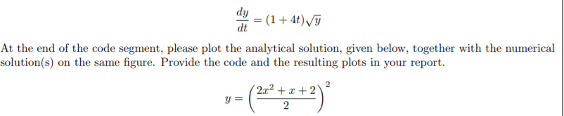 Solved solving with Matlab For the differential equation | Chegg.com