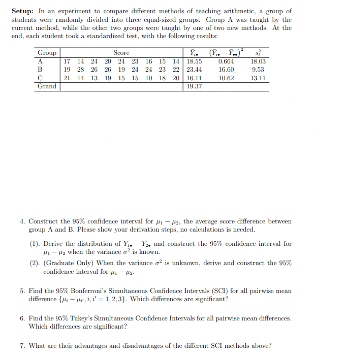 Solved Construct the 95% ﻿confidence interval for μ1-μ2, | Chegg.com