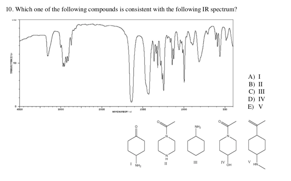 Solved 10. Which one of the following compounds is | Chegg.com