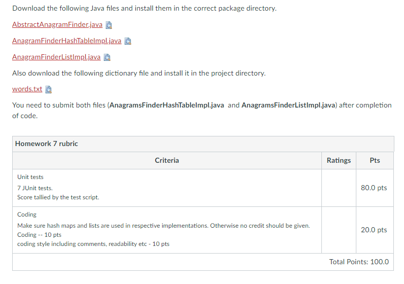 Solved An anagram is a word obtained by reordering the | Chegg.com