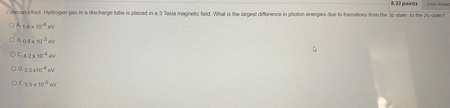 Solved Zeeman effect. Hydrogen gas in a discharge tube is | Chegg.com