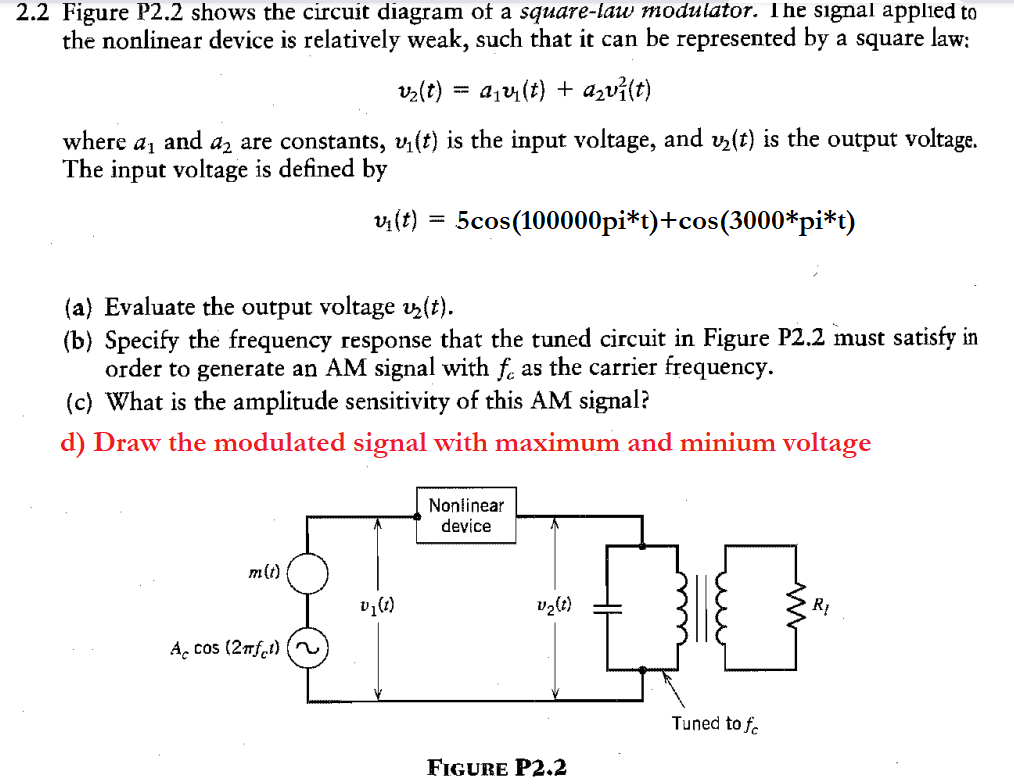 Solved 2.2 Figure P2.2 shows the circuit diagram of a | Chegg.com