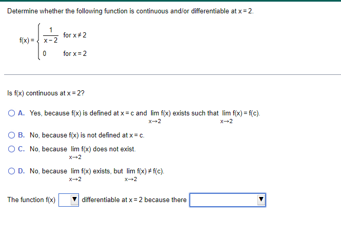 Solved Determine whether the following function is | Chegg.com