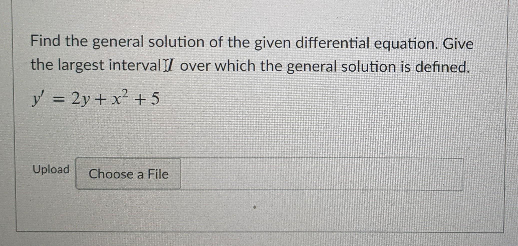 Solved Find the general solution of the given differential | Chegg.com