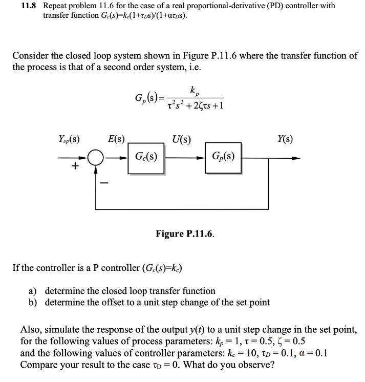 Solved 11.8 Repeat Problem 11.6 for the case of a real | Chegg.com