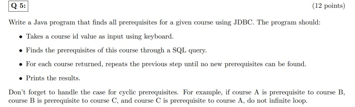 (12 points) Write a Java program that finds all | Chegg.com