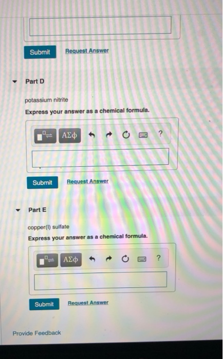 Solved Part A The cation NH4 with each of the following | Chegg.com