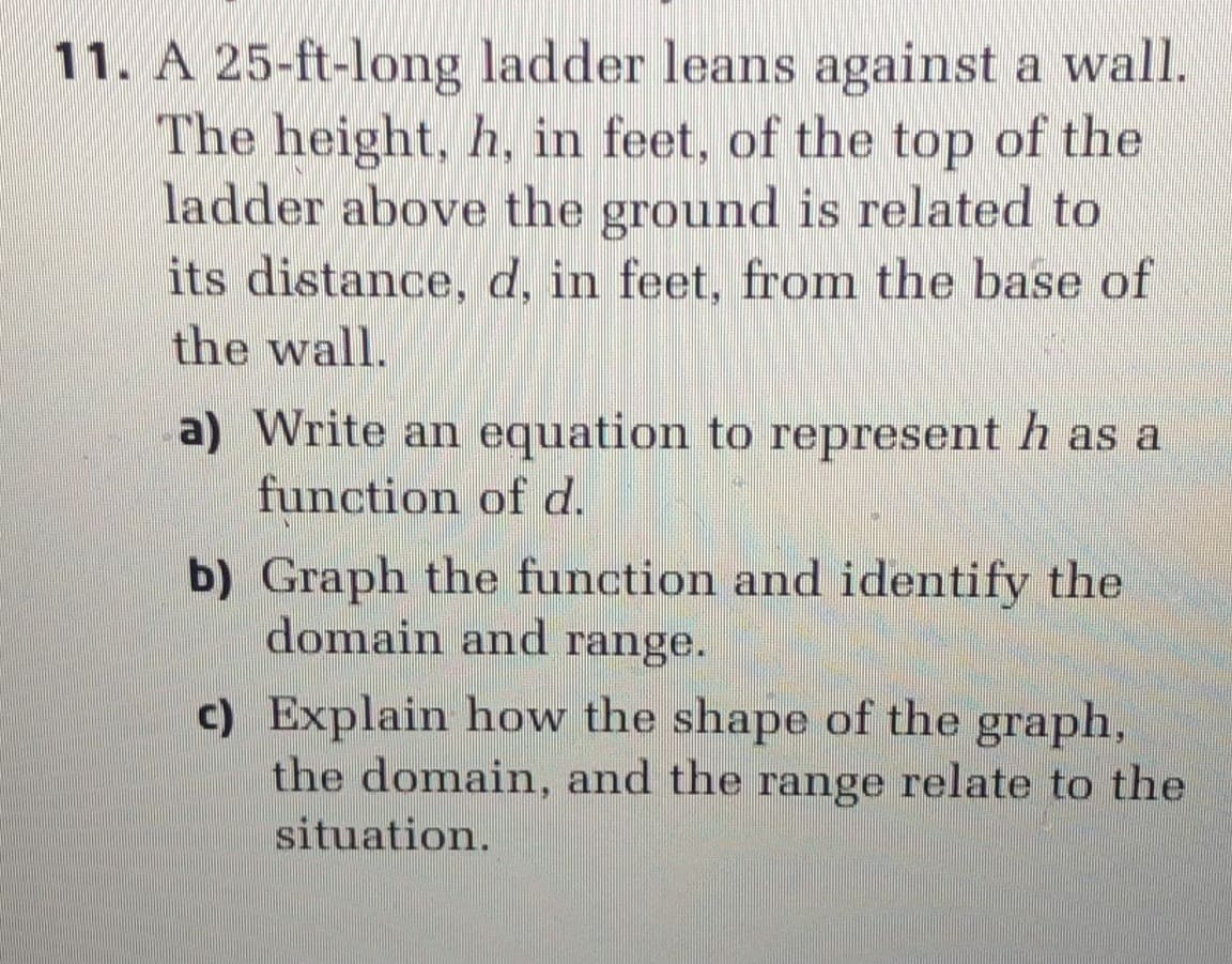 1. A 25-ft-long ladder leans against a wall. The | Chegg.com