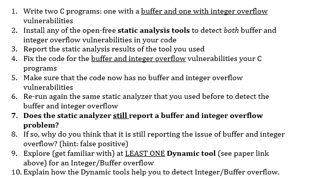 Solved 1. Write two C programs: one with a buffer and one | Chegg.com