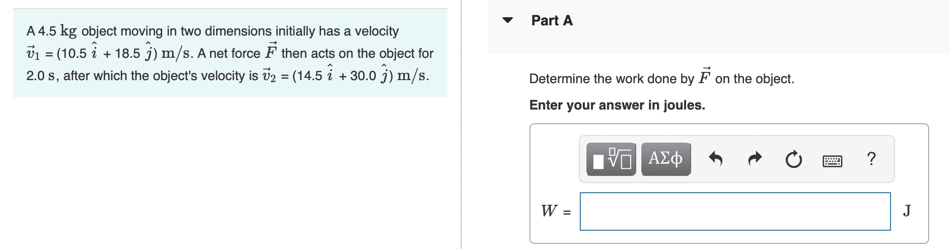 Solved A 4.5 kg object moving in two dimensions initially | Chegg.com