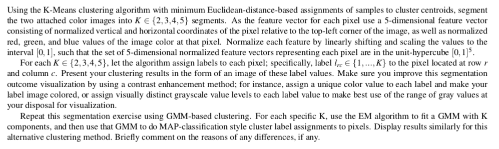 Using the K-Means clustering algorithm with minimum | Chegg.com