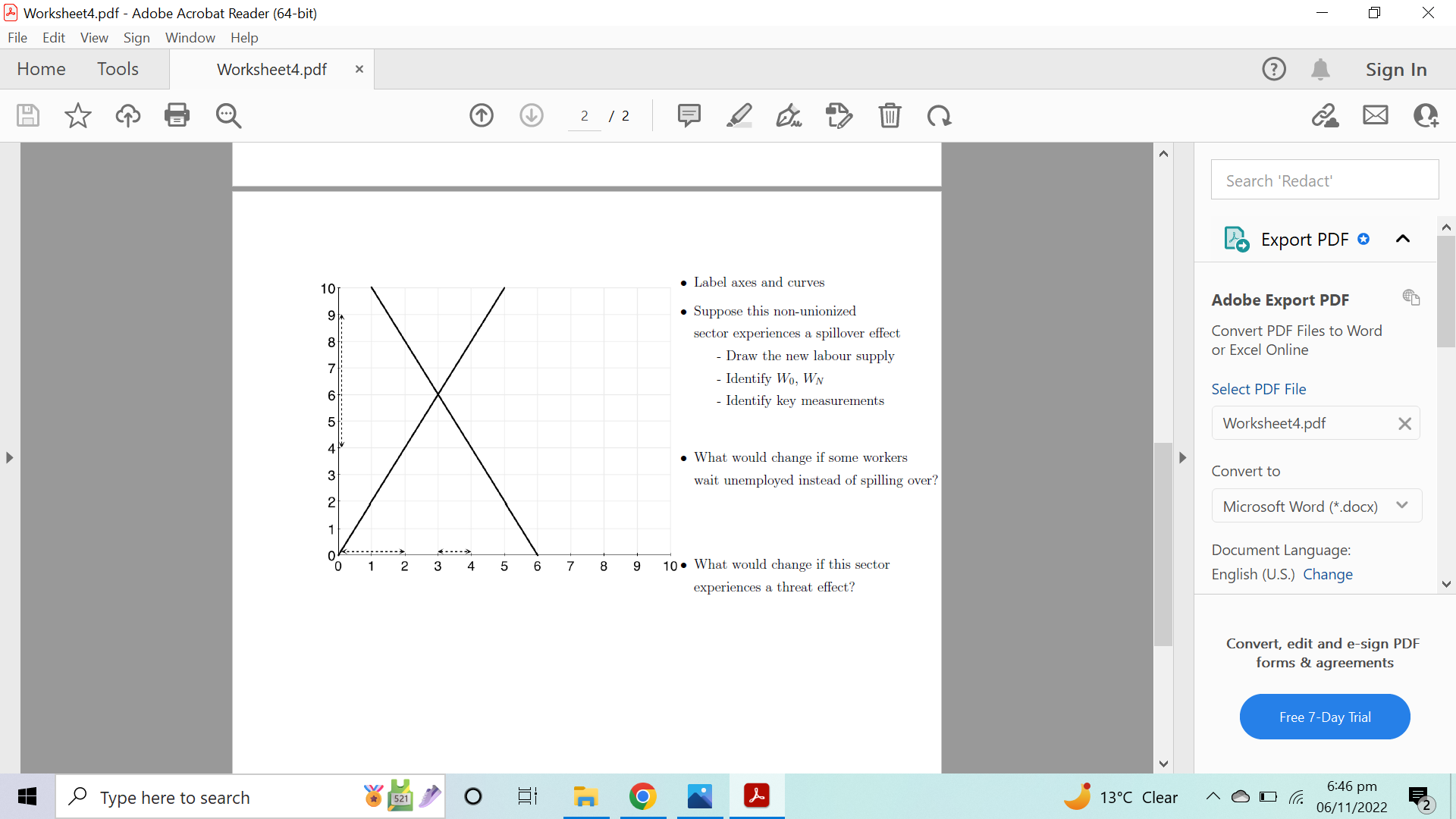 (8) Worksheet4.pdf - Adobe Acrobat Reader (64-bit) - | Chegg.com