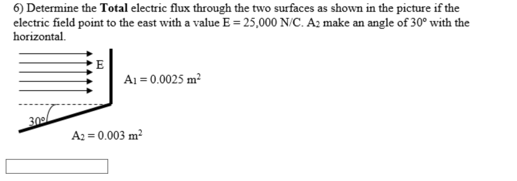 Solved 6) Determine the Total electric flux through the two | Chegg.com