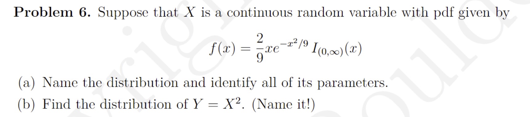 Solved Problem 6. ﻿Suppose that x ﻿is a continuous random | Chegg.com
