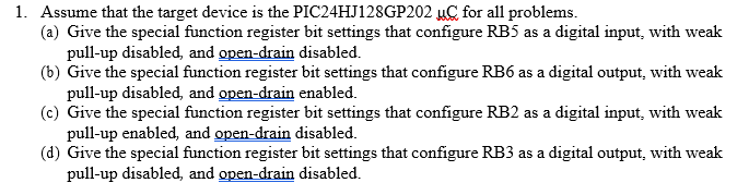 Solved 1. Assume that the target device is the | Chegg.com