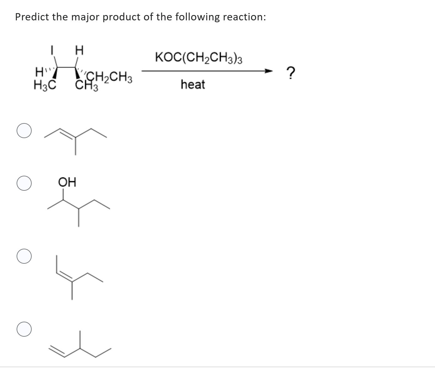Solved Predict the major product of the following reaction: | Chegg.com