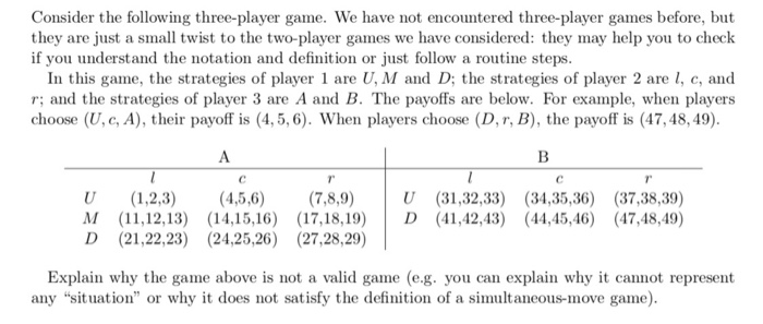 Solved Consider the following three-player game. We have not | Chegg.com