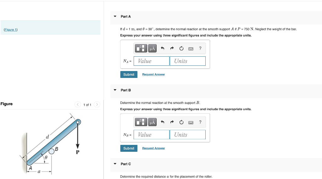 Solved Part A (Figure 1) If d = 1 m, and 6 = 30", determine | Chegg.com