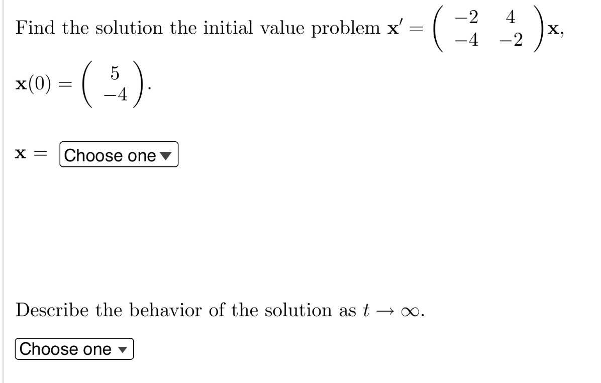 Solved Find the solution the initial value problem | Chegg.com
