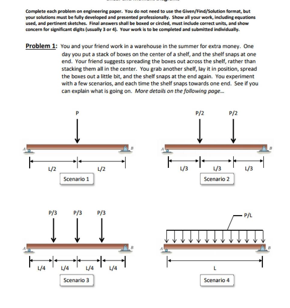 Solved Complete each problem on engineering paper. You do | Chegg.com