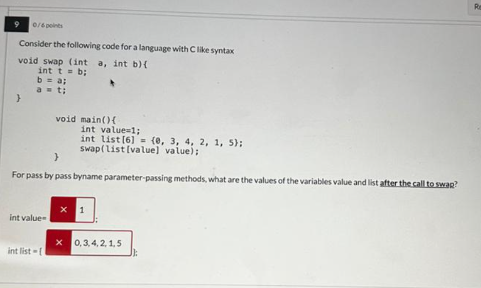Solved Consider the following code for a language with Clike | Chegg.com