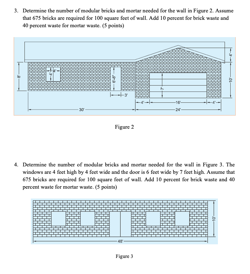 Solved 1. Determine the number of 8-inch-high by 8-inch-wide | Chegg.com