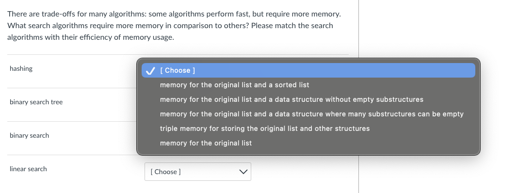 Solved There are trade-offs for many algorithms: some | Chegg.com