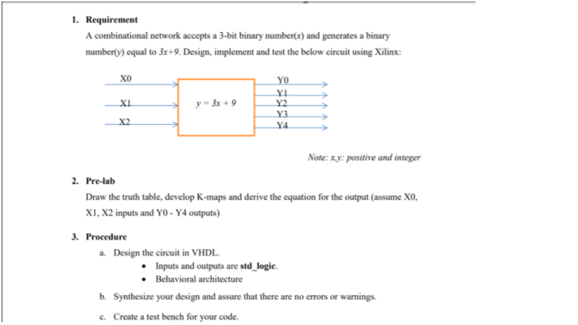1 Requirement A Combinational Network Accepts A 
