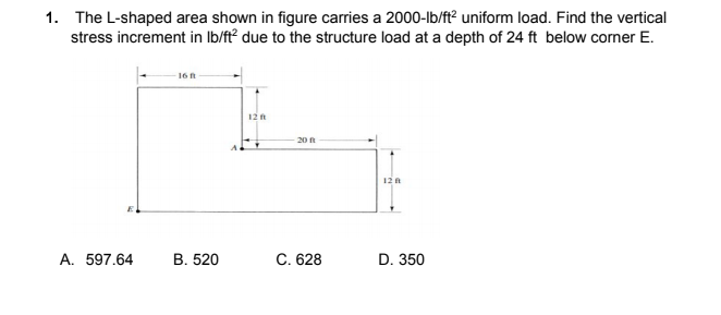 Solved 1. The L-shaped area shown in figure carries a | Chegg.com