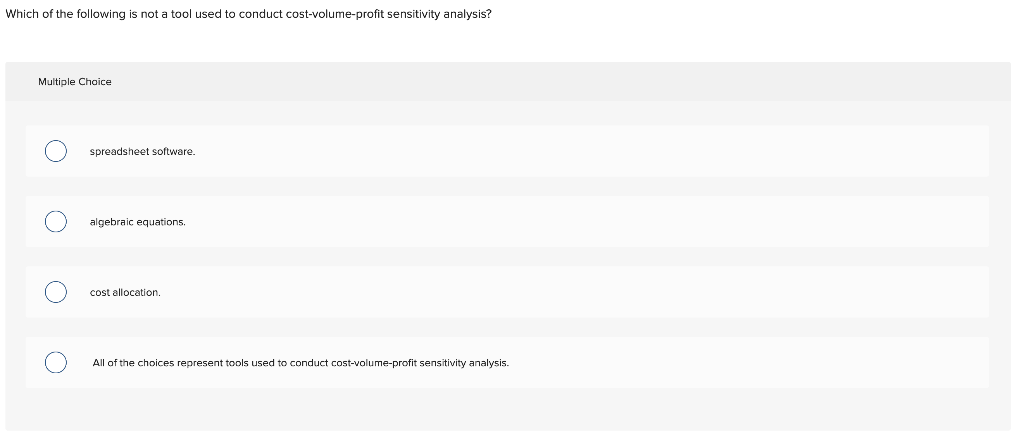 Solved Which of the following is not a tool used to conduct | Chegg.com
